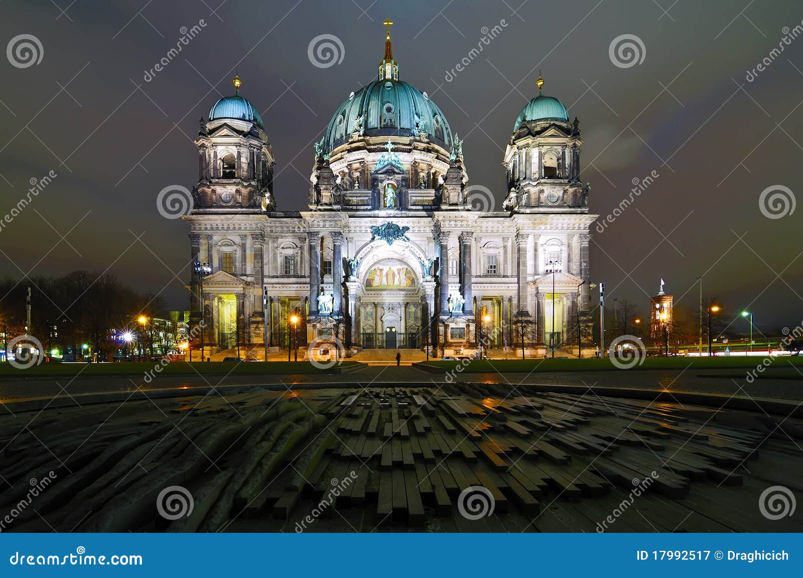 Berlin Dome at Night (berliner Dom) Stock Image - Image of cupola ...