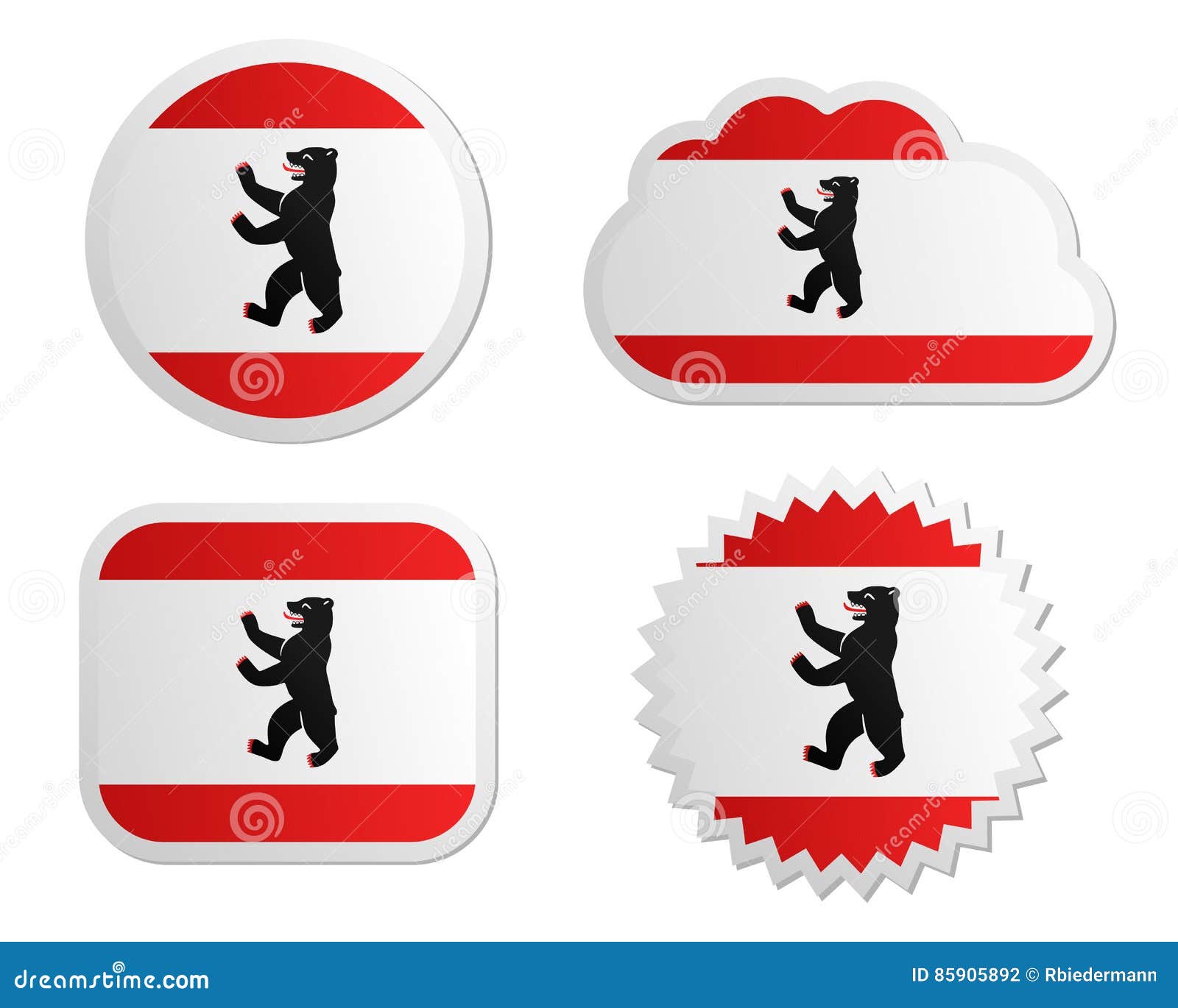 Berlin flag labels stock vector. Illustration of icons - 85905892