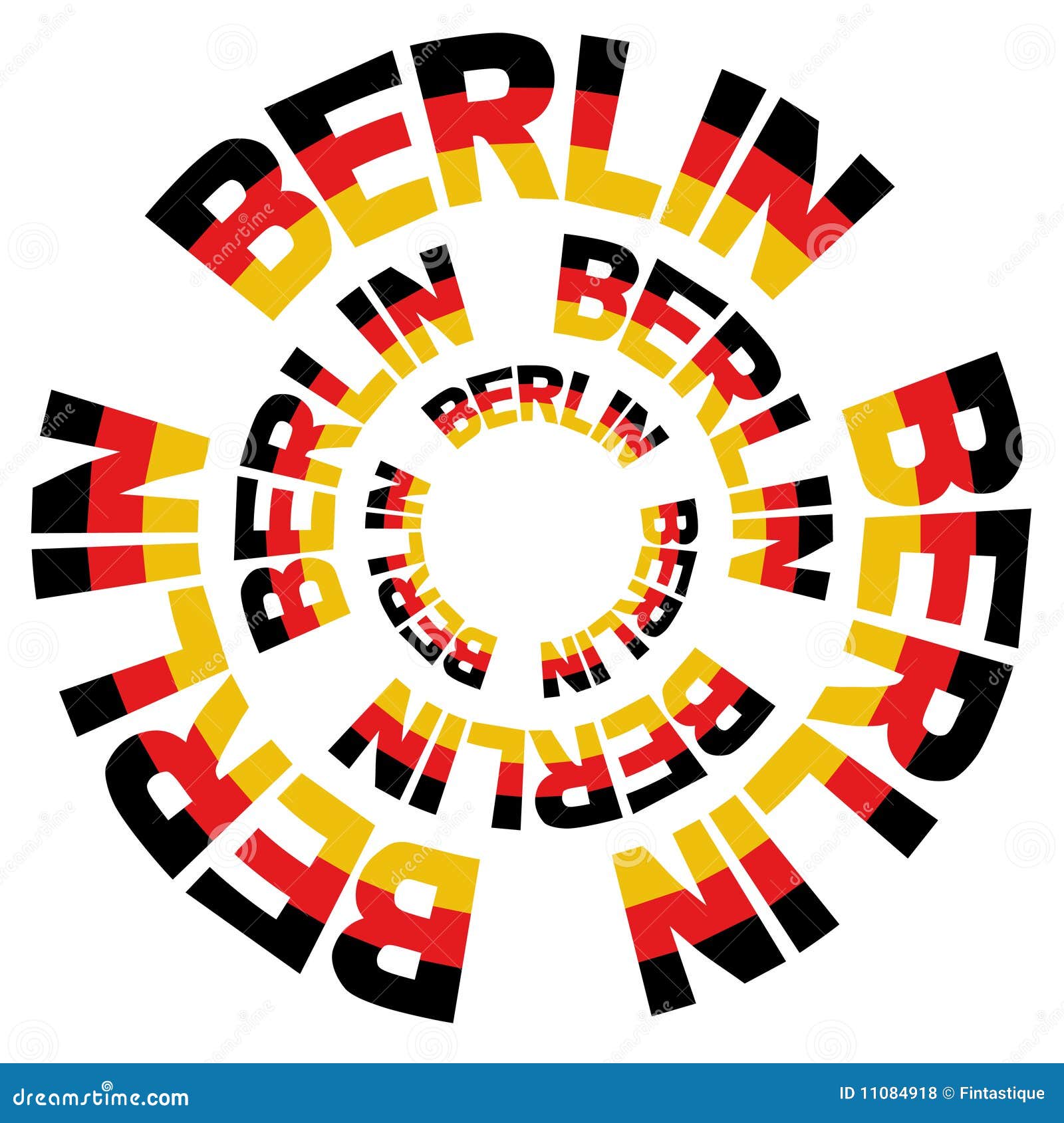 Berlin flag text circles stock illustration. Illustration of flag ...