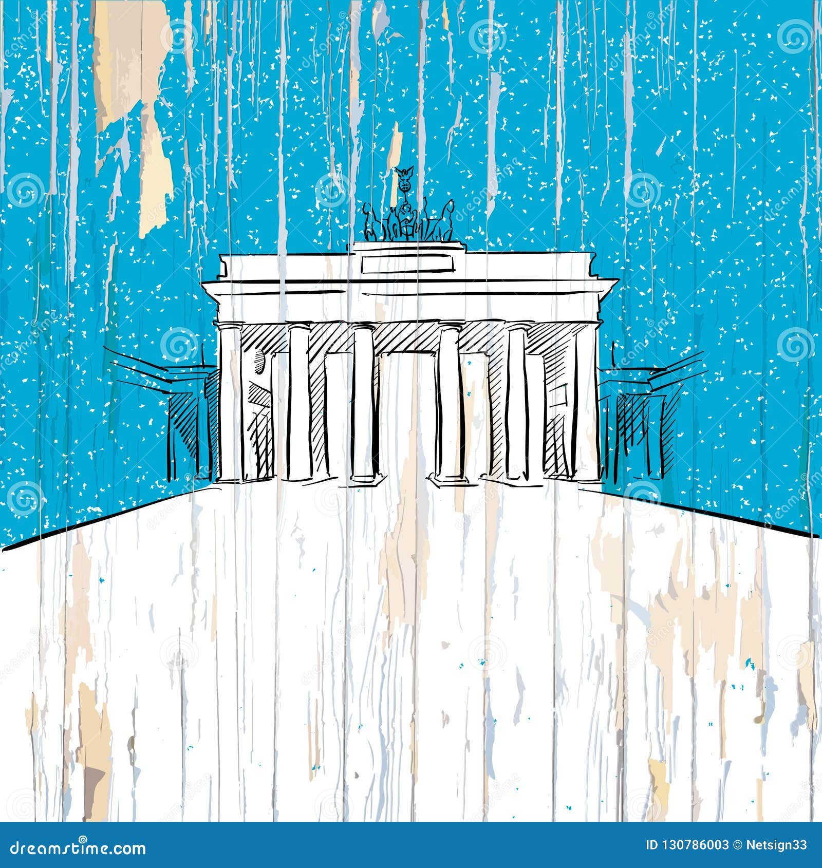 Berlin - A Drawing Of A Tall Tower Royalty-Free Stock Image ...