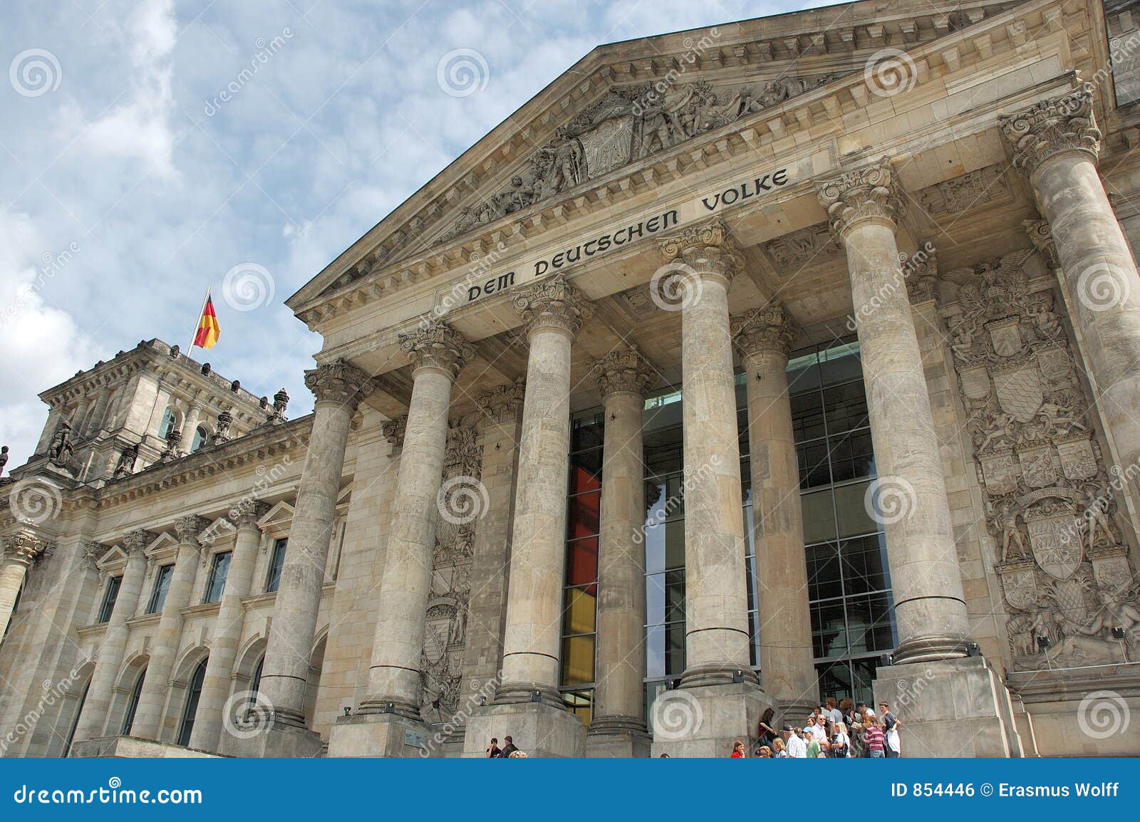 Berlin, the German Bundestag - Reichstagsbuilding Stock Photo - Image ...