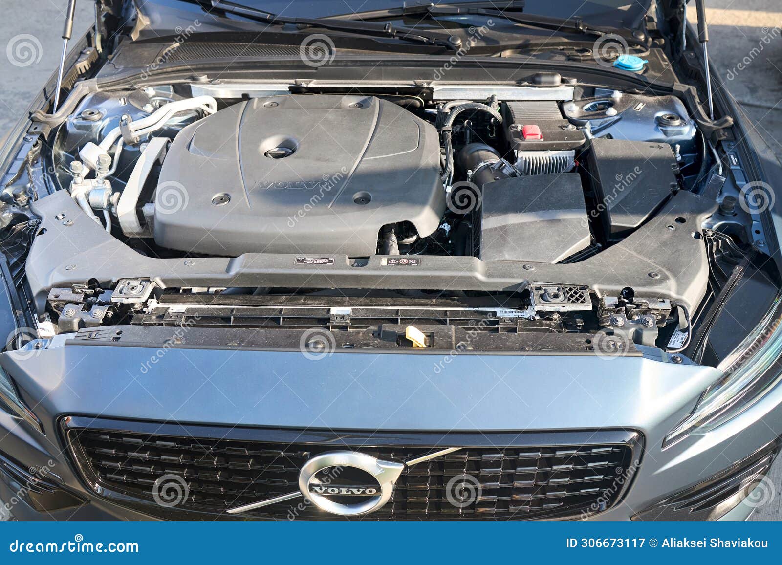 Berlin, Germany - August 20, 2022: Engine Cover in Engine Bay of Third ...