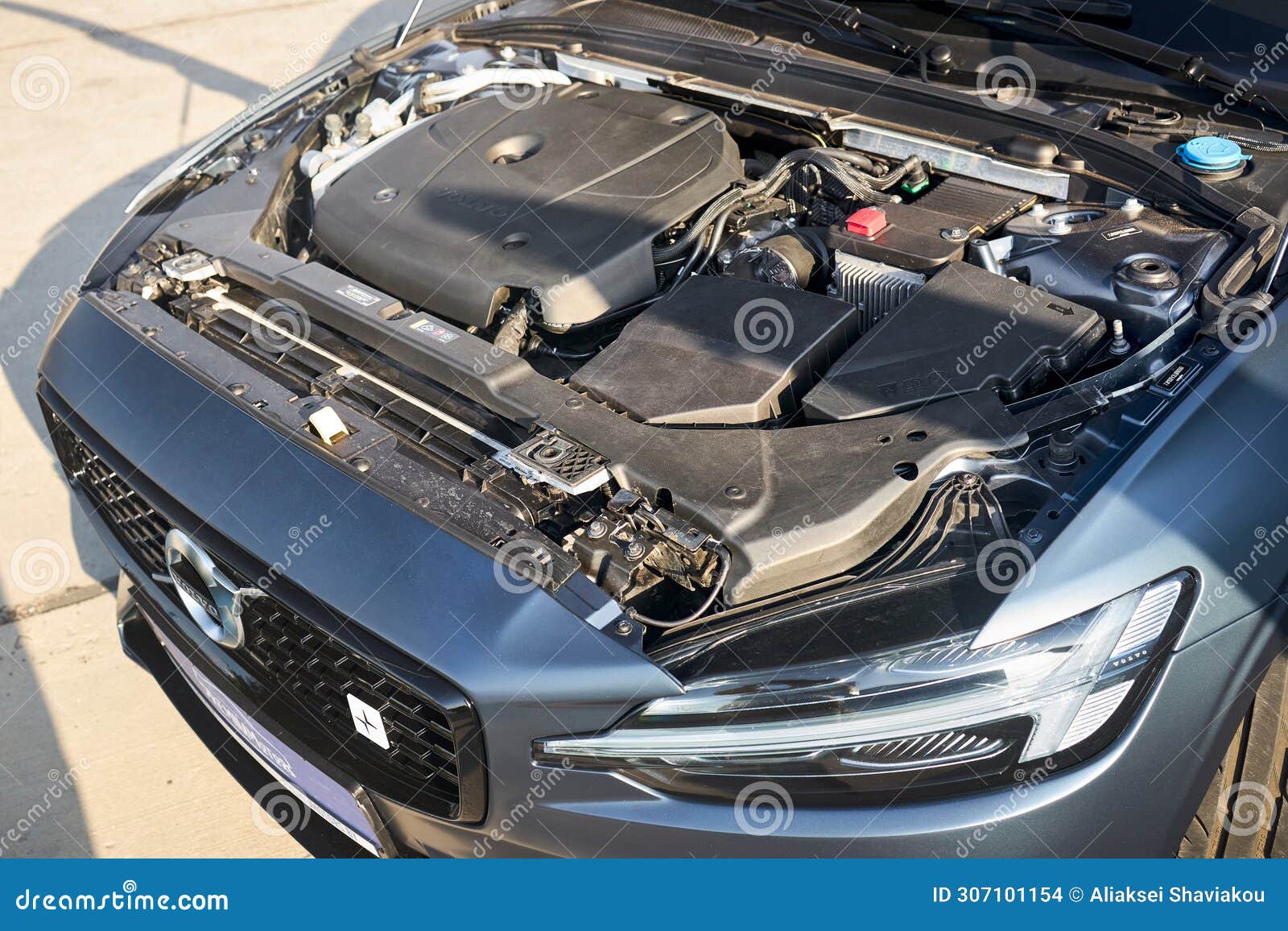 Berlin, Germany - August 20, 2022: Engine Cover in Engine Bay of Third ...
