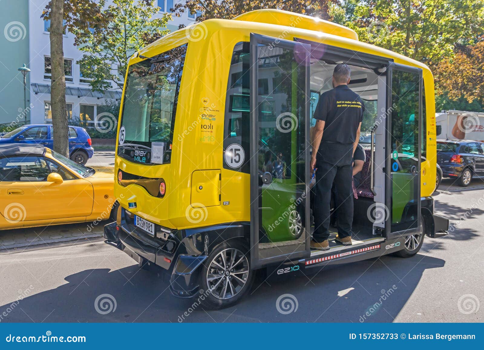 First self-driving bus editorial stock photo. Image of driverless ...