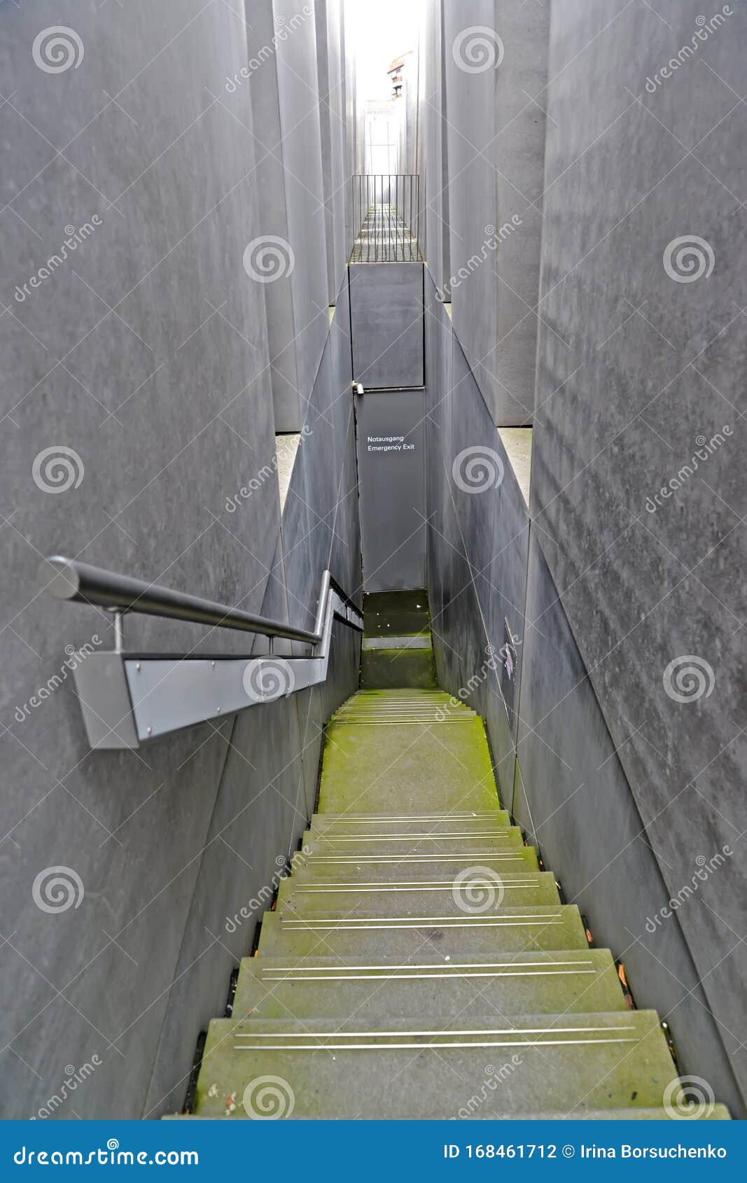 BERLIN, GERMANY. Staircase Leading To the Emergency Exit. Holocaust ...