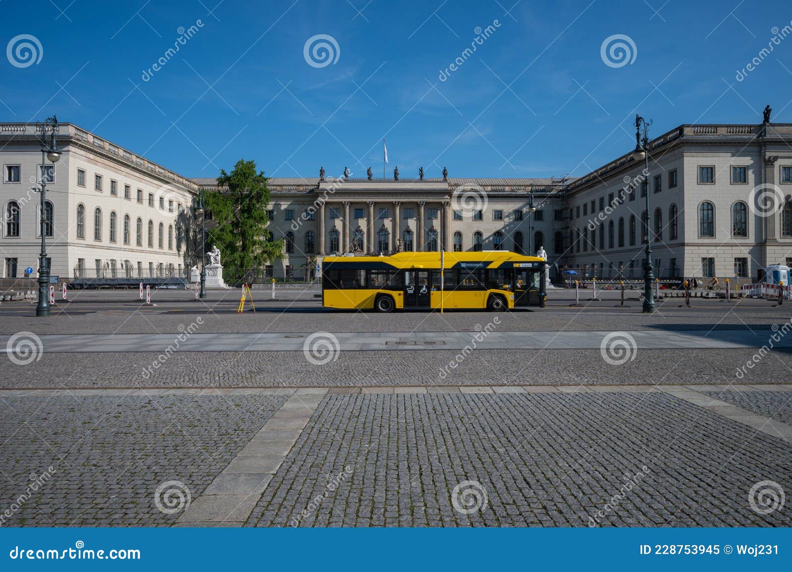 Berlin, Germany - August 12 , 2021 - View of Bebelplatz and the ...