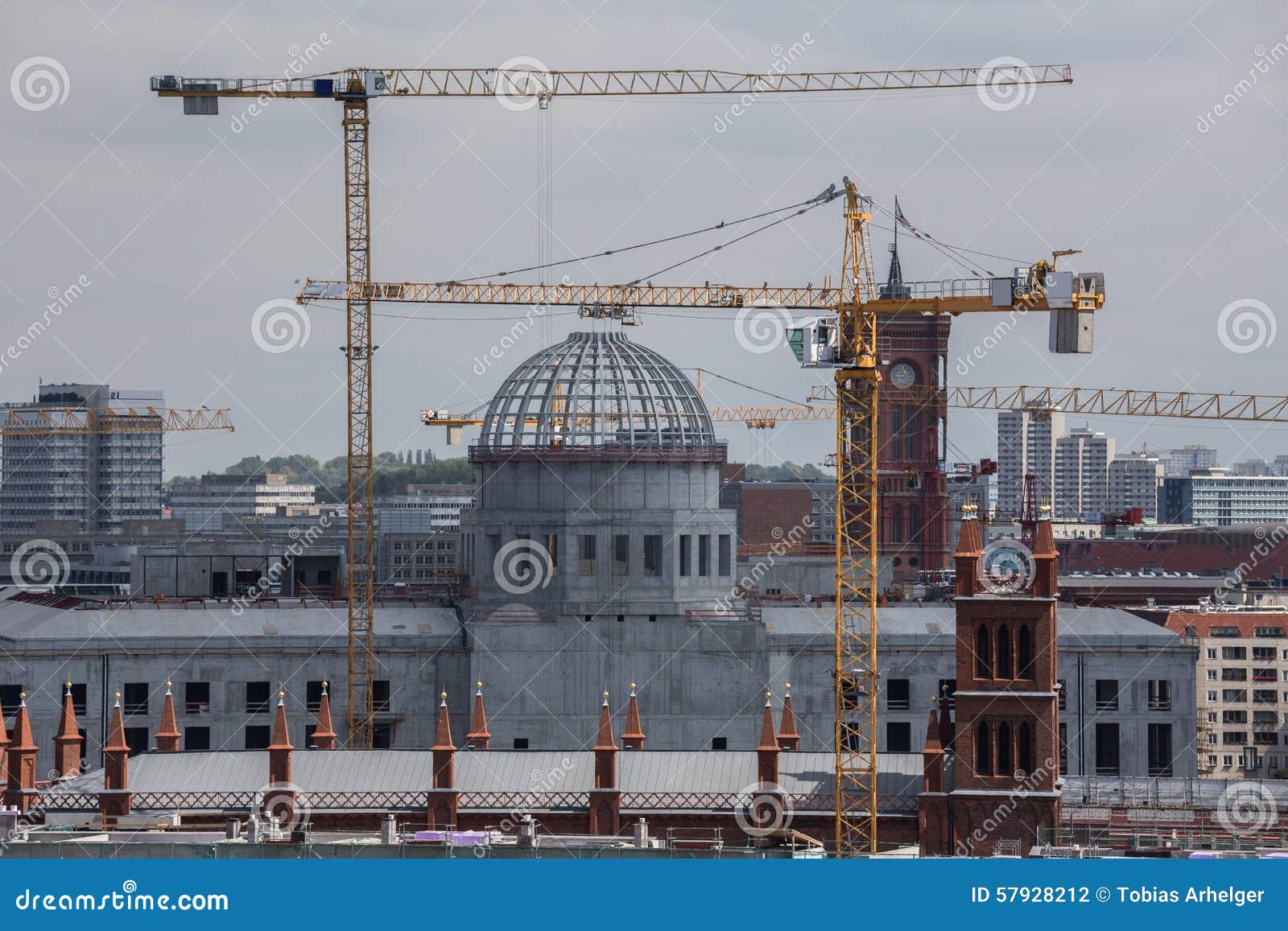 Berlin Germany Cityscape View from Above Stock Photo - Image of ...