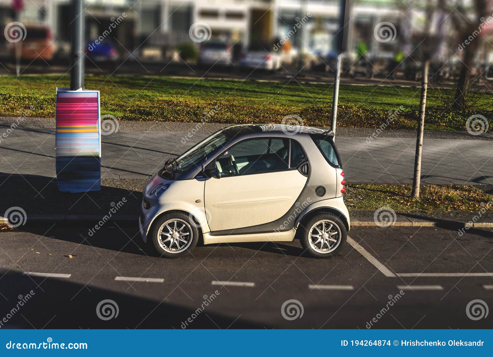 Berlin, Germany - December 02, 2016:the Modern Mini Car is White ...