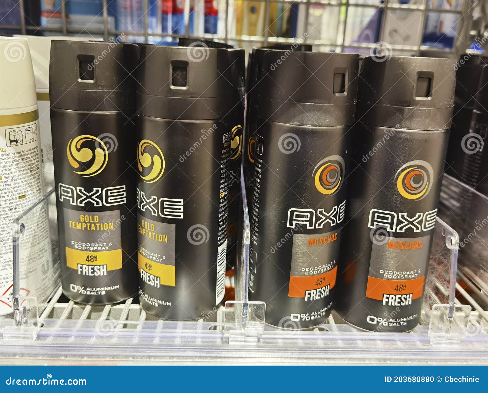 View of a Shelf with Different Types of Deodorants in a Supermarket ...