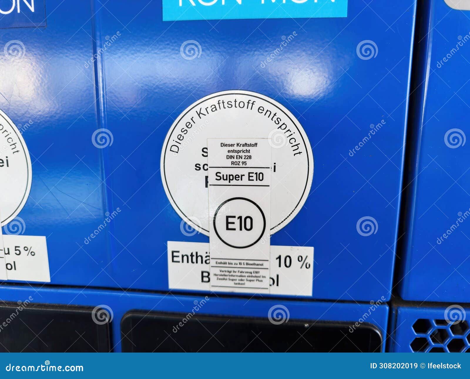 Super E10 Gas at German Gas Station with German Messaging Editorial ...