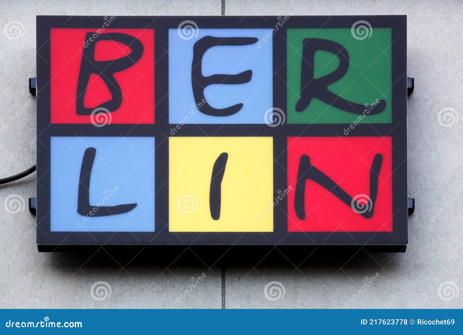 Berlin sign on a wall editorial stock photo. Image of tourist - 217623778
