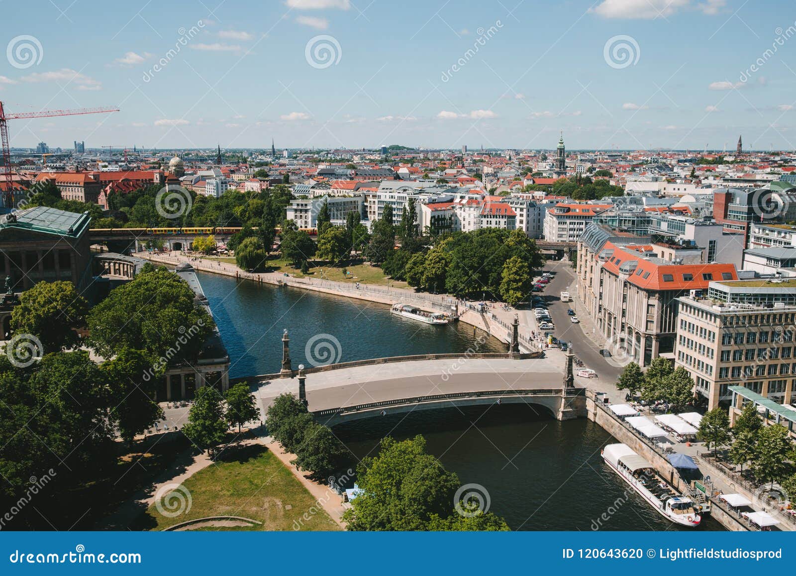 Aerial View of Architecture of Berlin and Spee River, Germany Editorial ...