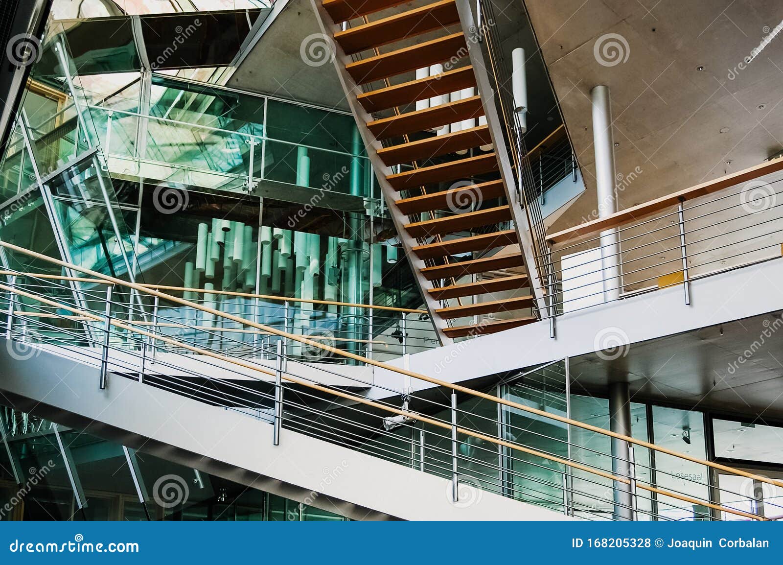Berlin, Germany - June 1, 2019: Stairs that Intersect Inside an ...