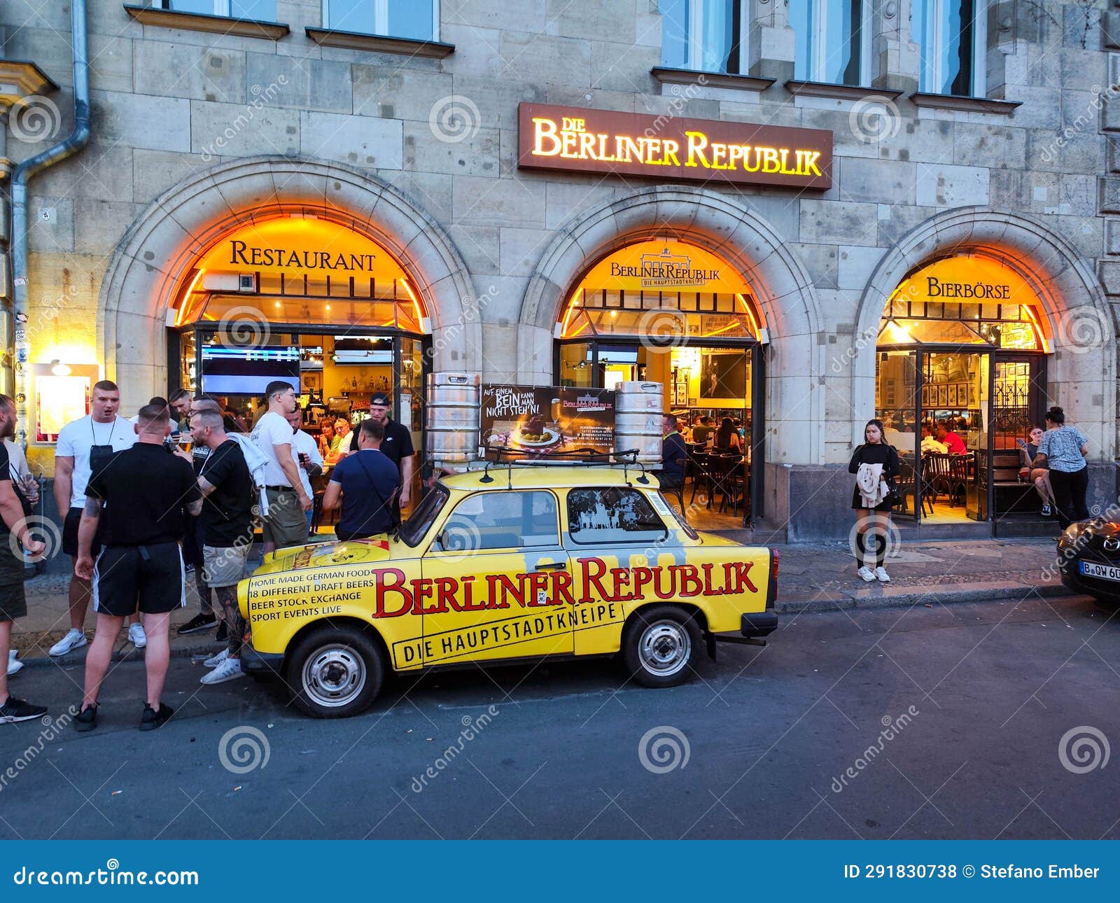 View Berliner Republik Restaurant at Berlin on Germany Editorial Stock ...
