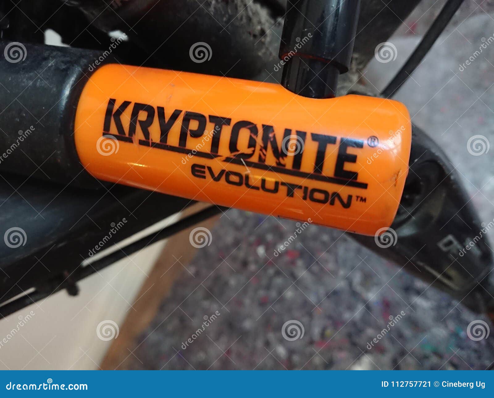 Kryptonite Evolution U-lock for Bike Editorial Photo - Image of sign ...