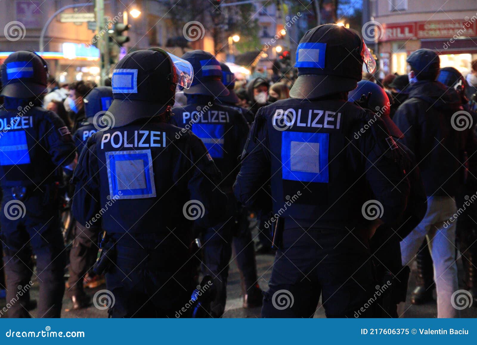Berlin, Germany - May 01, 2021: German Policeman Seen from Behind ...