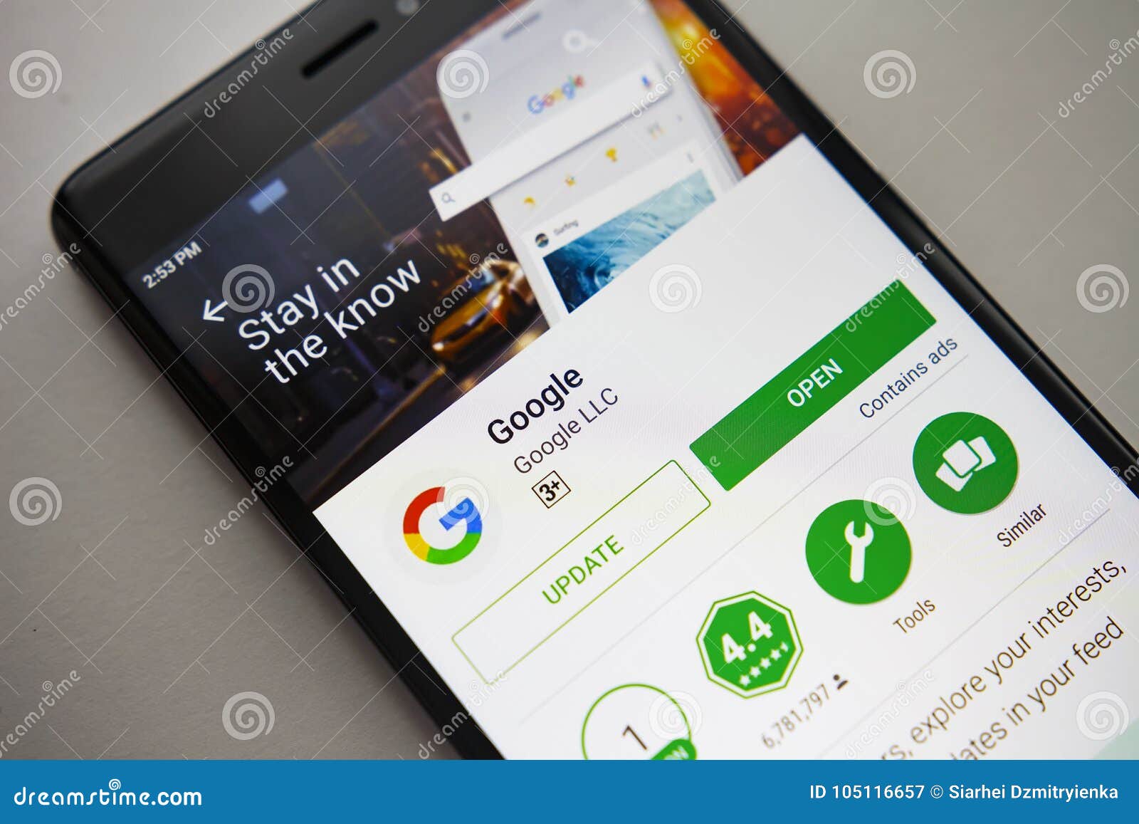 Berlin, Germany - November 19, 2017: Google Application on Screen of ...