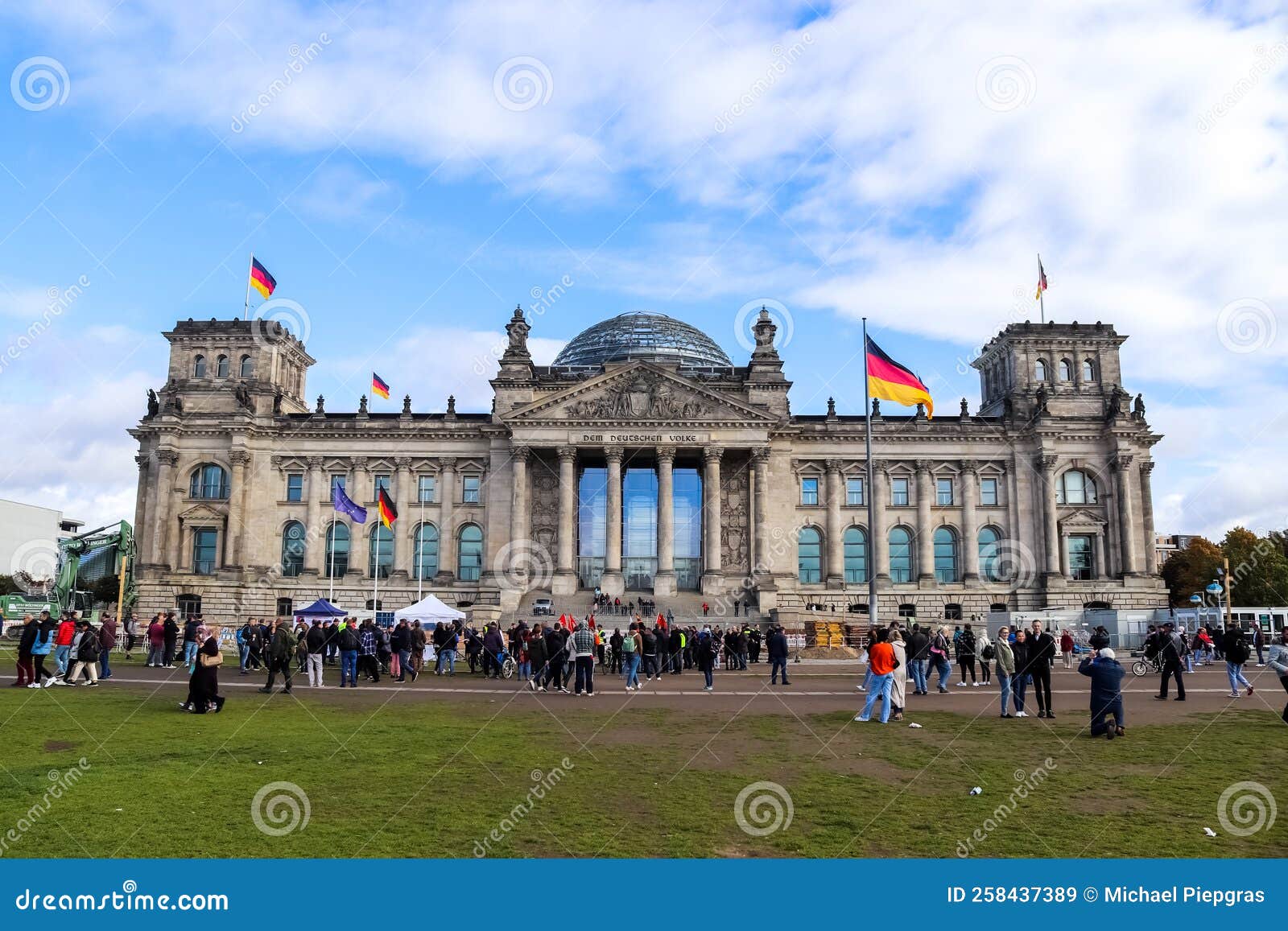 Berlin, Germany - 03. October 2022: Building of the German Reichstag in ...