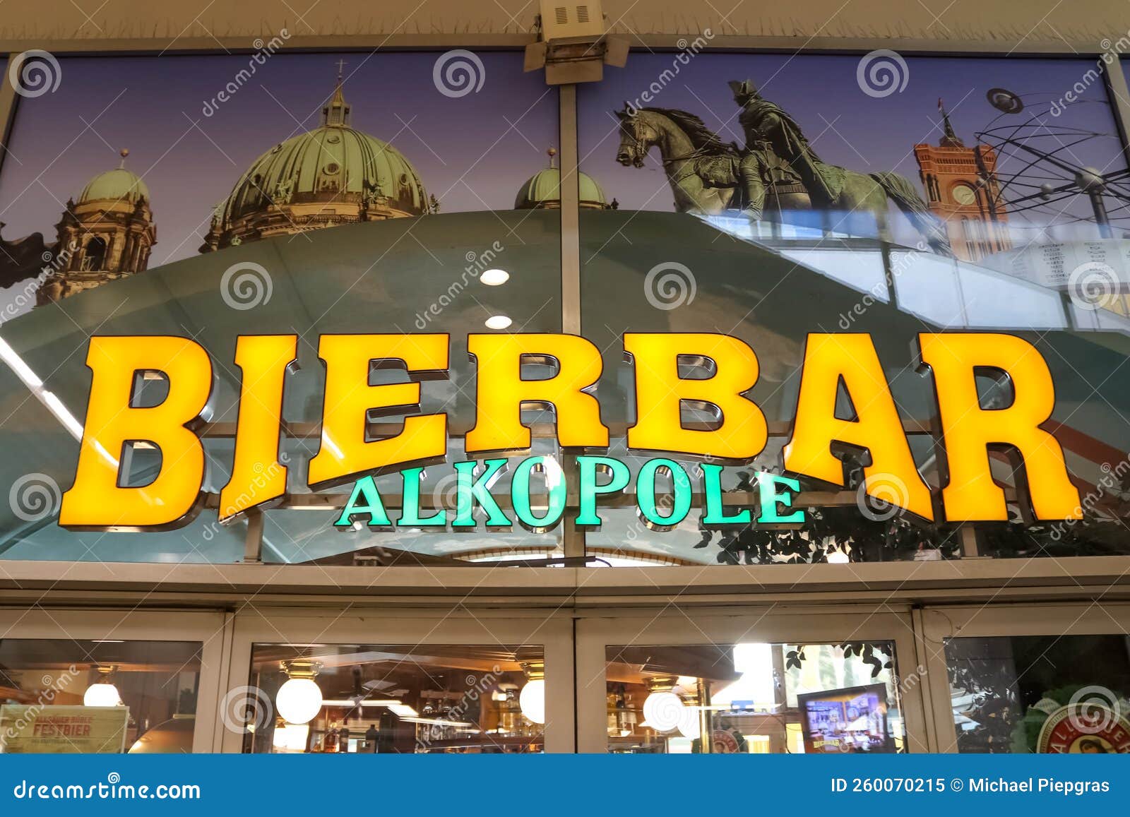 Berlin, Germany - 03. October 2022: Entrance of the Pub Bierbar in ...