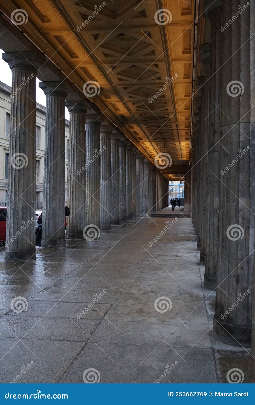 Berlin, Germany: the Long Colonnade Arcade Outside the Pergamon Museum ...