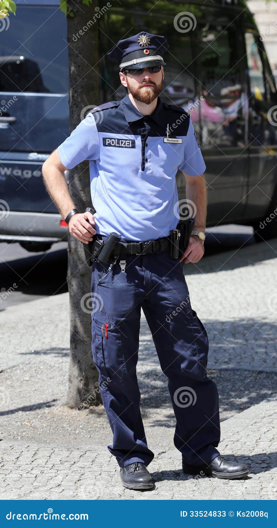 Berlin, Germany. the Policeman on the Service Editorial Stock Photo ...