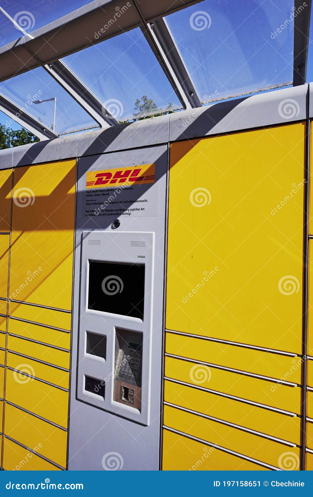 Control Panel for Lockers from DHL for Parcels that the Recipient Can ...