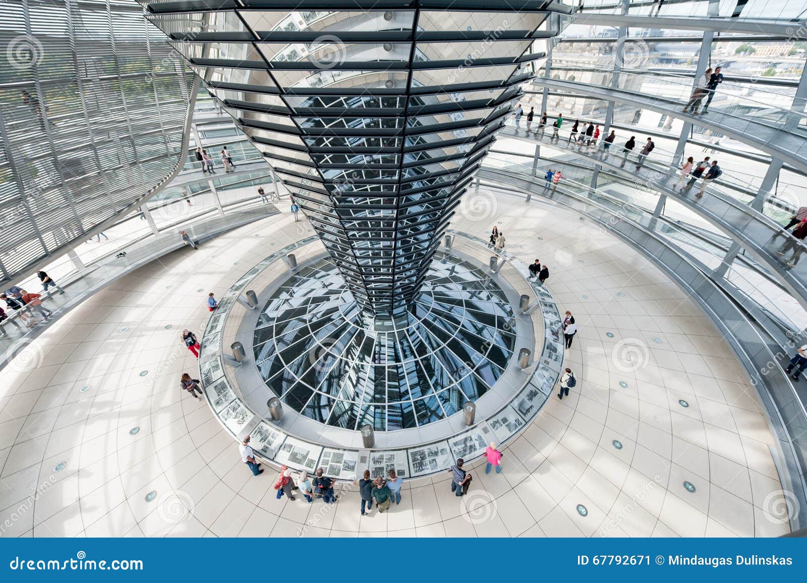 BERLIN, GERMANY - SEPTEMBER 26, 2012: Inside of the Cupola of the ...