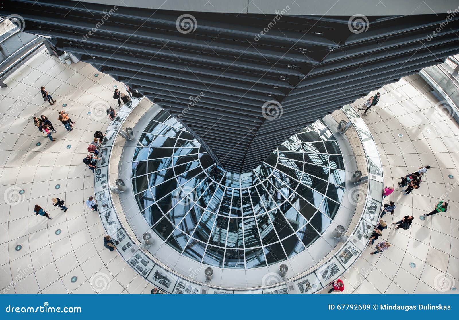 BERLIN, GERMANY - SEPTEMBER 26, 2012: Inside of the Cupola of the ...