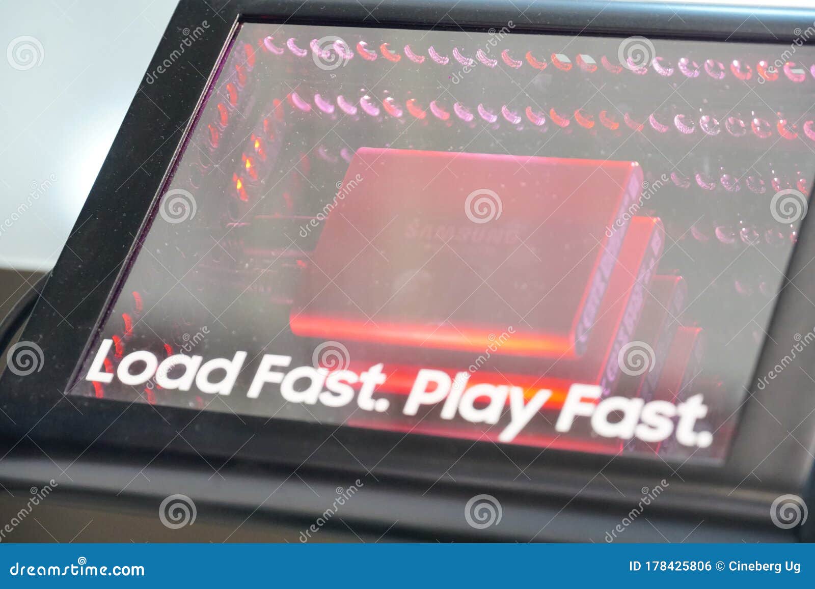 Load Fast. Play Fast stock photo. Image of mobile, logo - 178425806