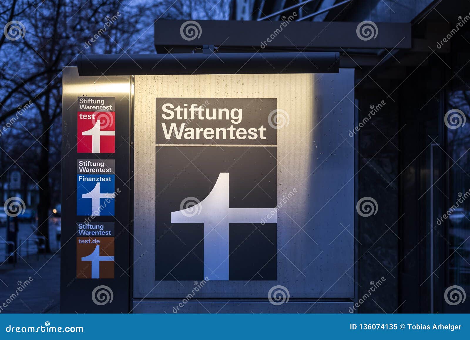 Berlin, Berlin/germany - 23 12 18: Stiftung Warentest Sign in Berlin ...