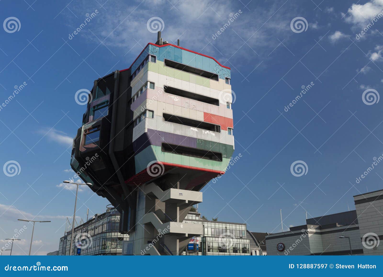 Berlin, Germany: 20th August 2018: Bierpinsel Building in the St ...