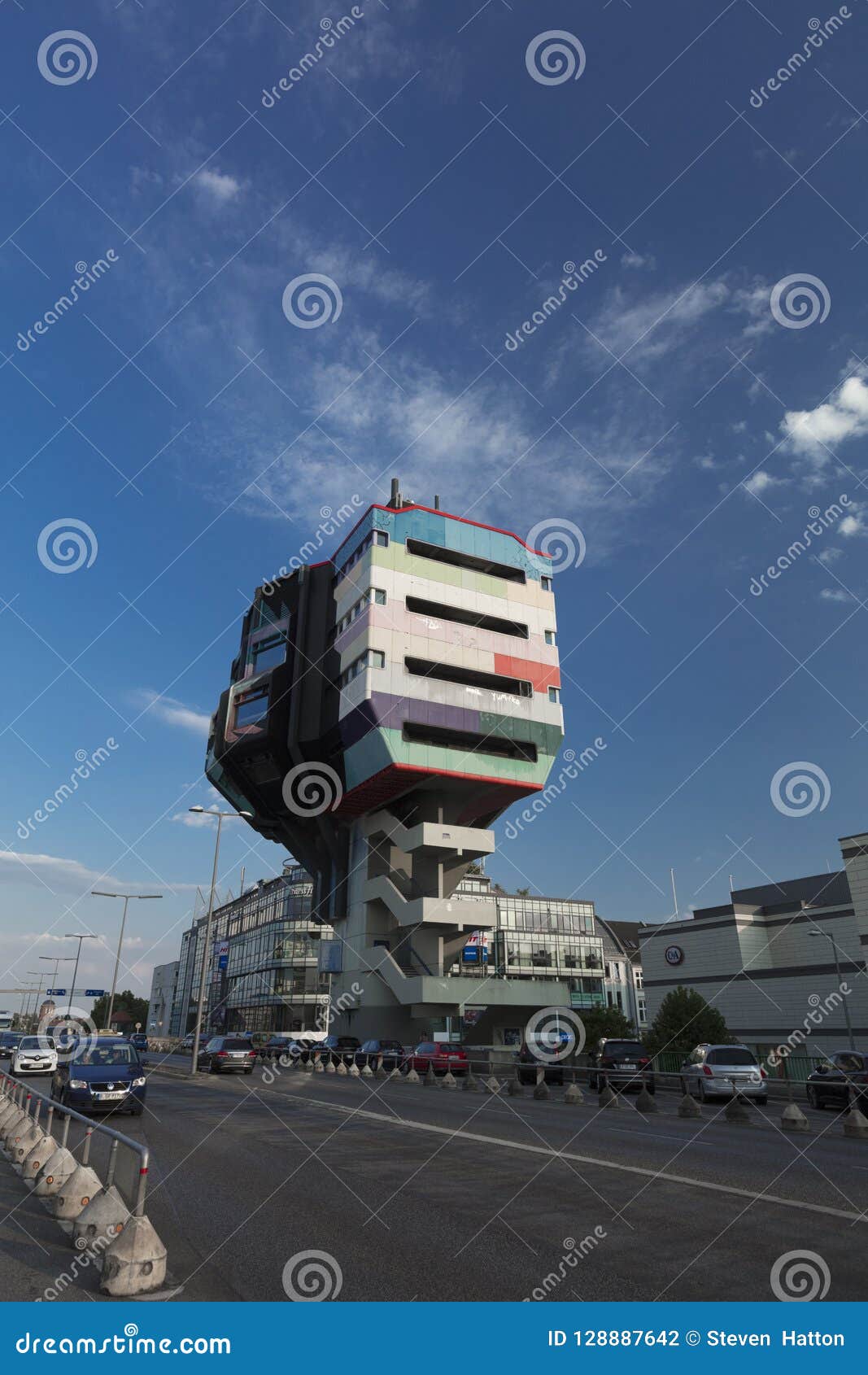 Berlin, Germany: 20th August 2018: Bierpinsel Building in the St ...
