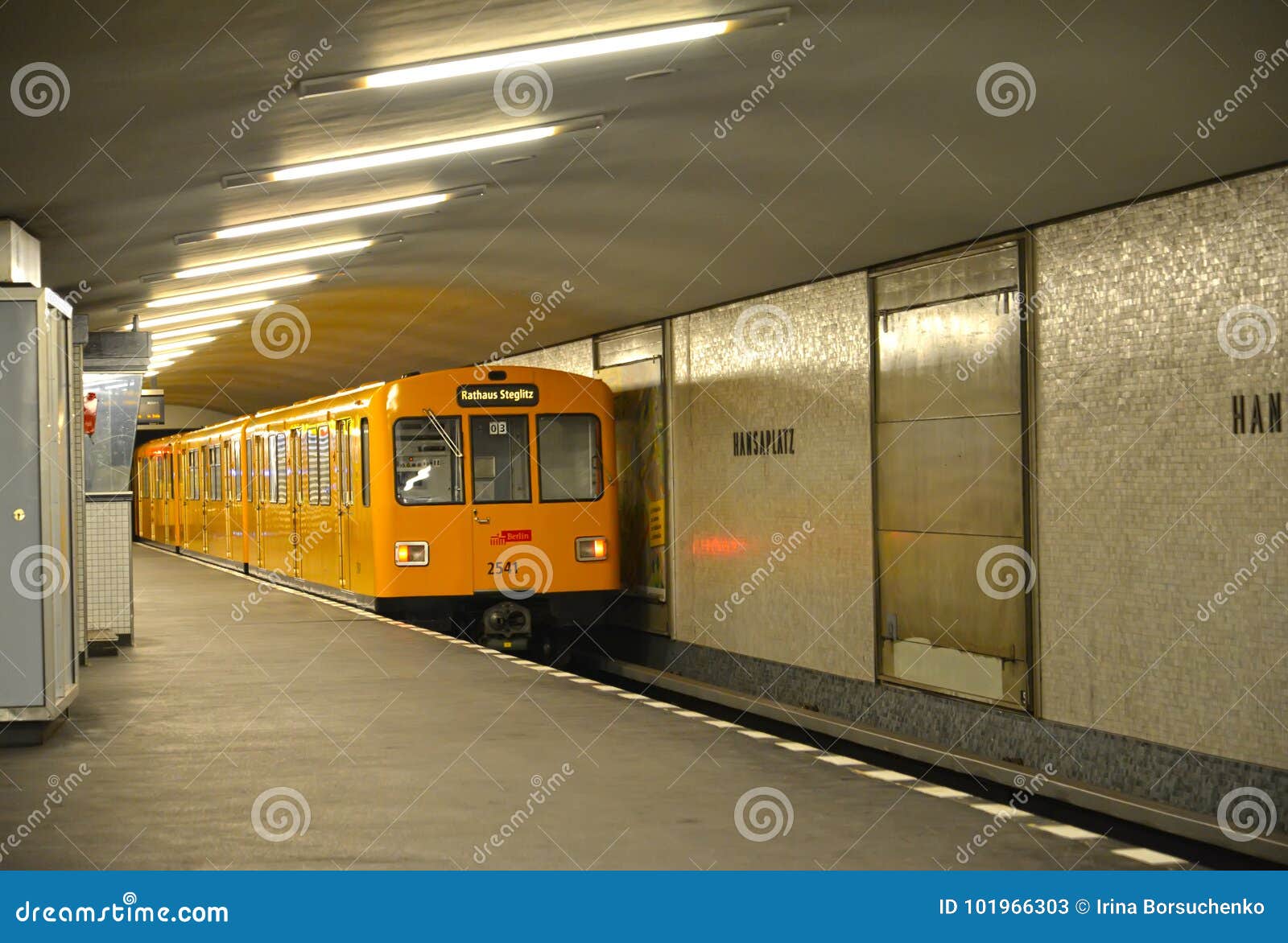 BERLIN, GERMANY. the Train Drives of from the Platform of the Station ...