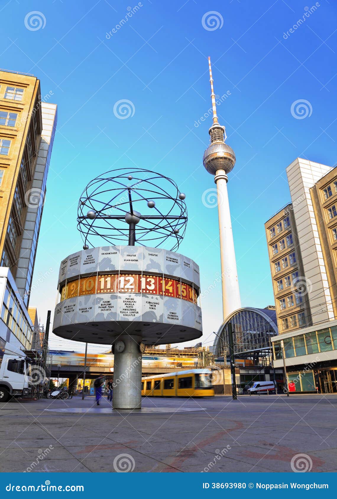 World Clock - Berlin - Germany Editorial Image - Image of architecture ...