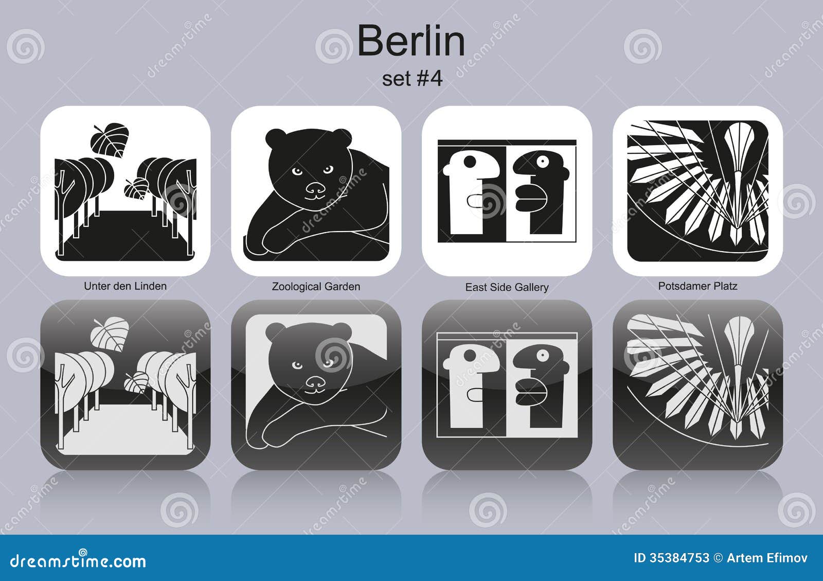 Berlin icons stock vector. Illustration of city, icons - 35384753