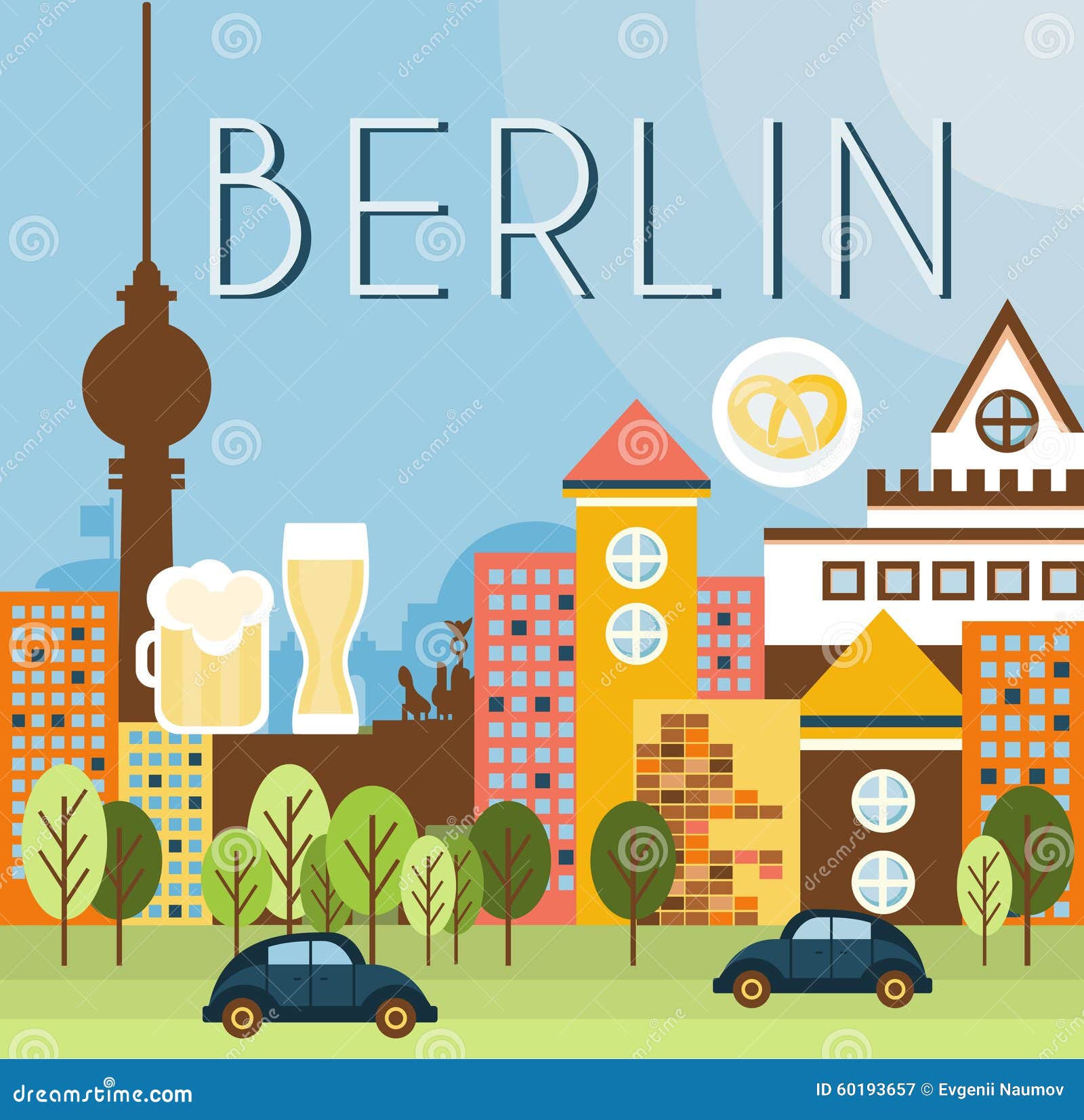 Berlin Landscape Vector Illustration Ilustración del Vector ...