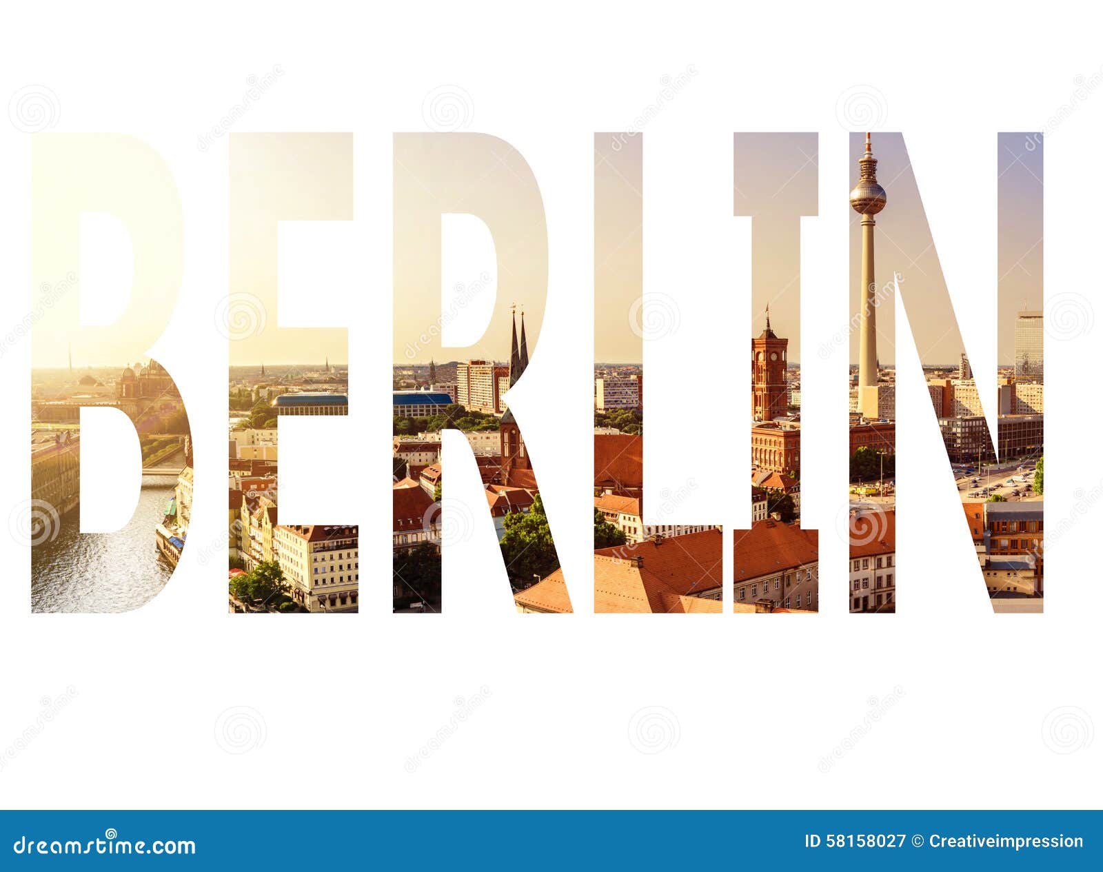 Berlin in letters stock image. Image of panorama, word - 58158027