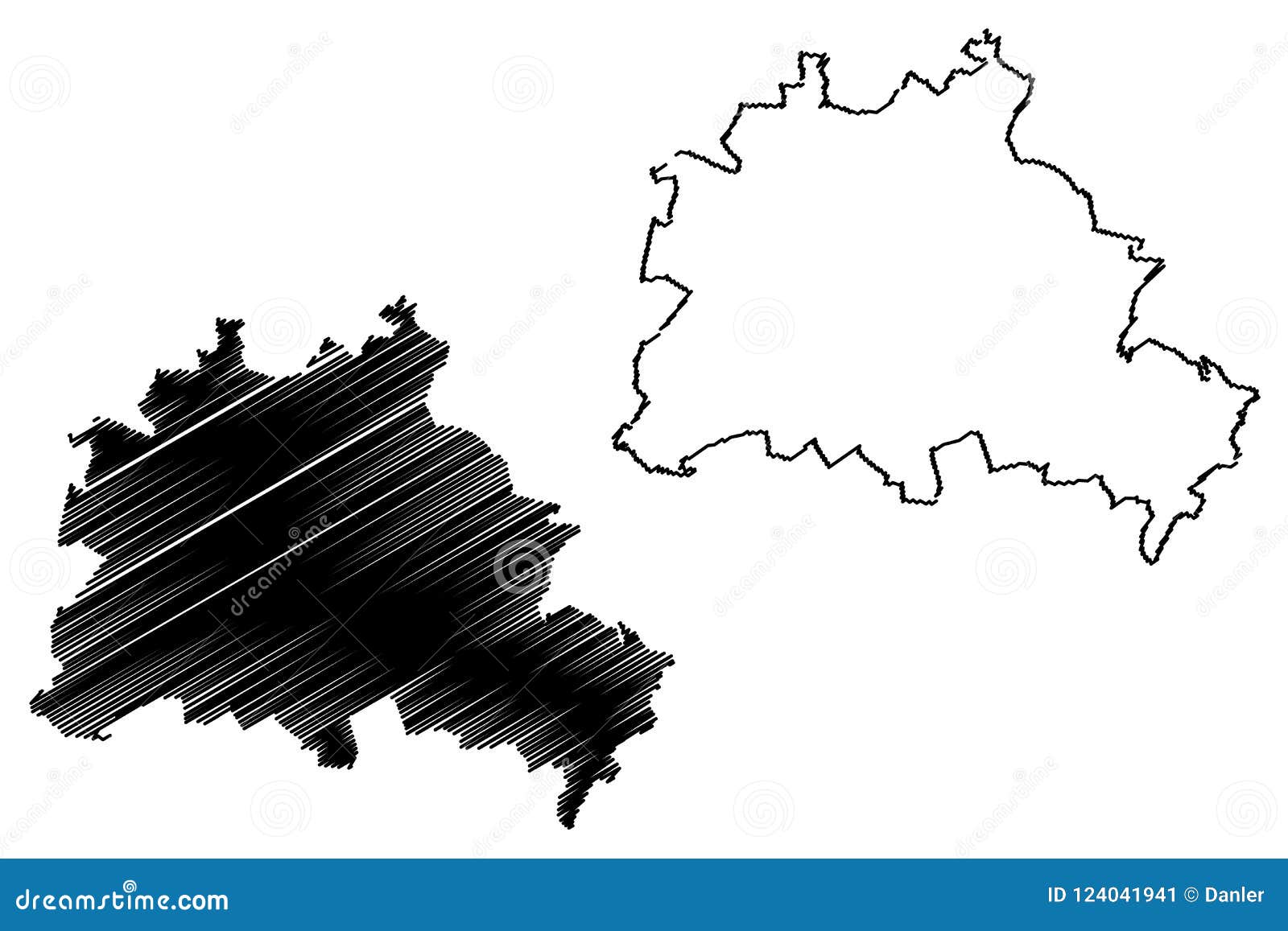 Berlin map vector stock vector. Illustration of german - 124041941