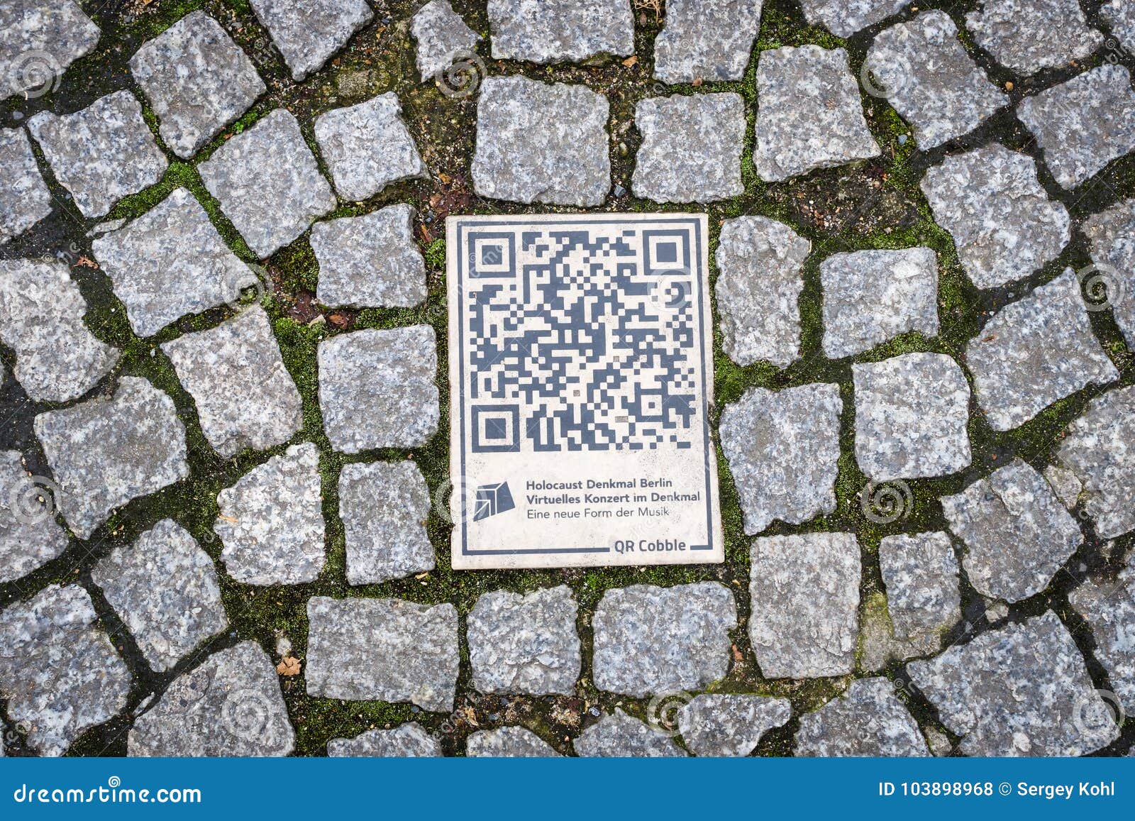 QR-code on the pavement. editorial stock photo. Image of germany ...