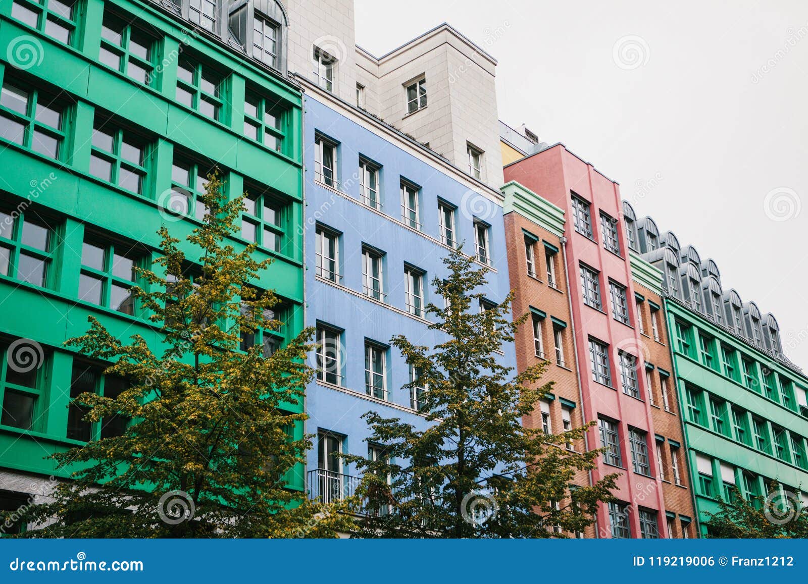 Berlin, October 1, 2017: Unusual Colored Modern Residential Building ...