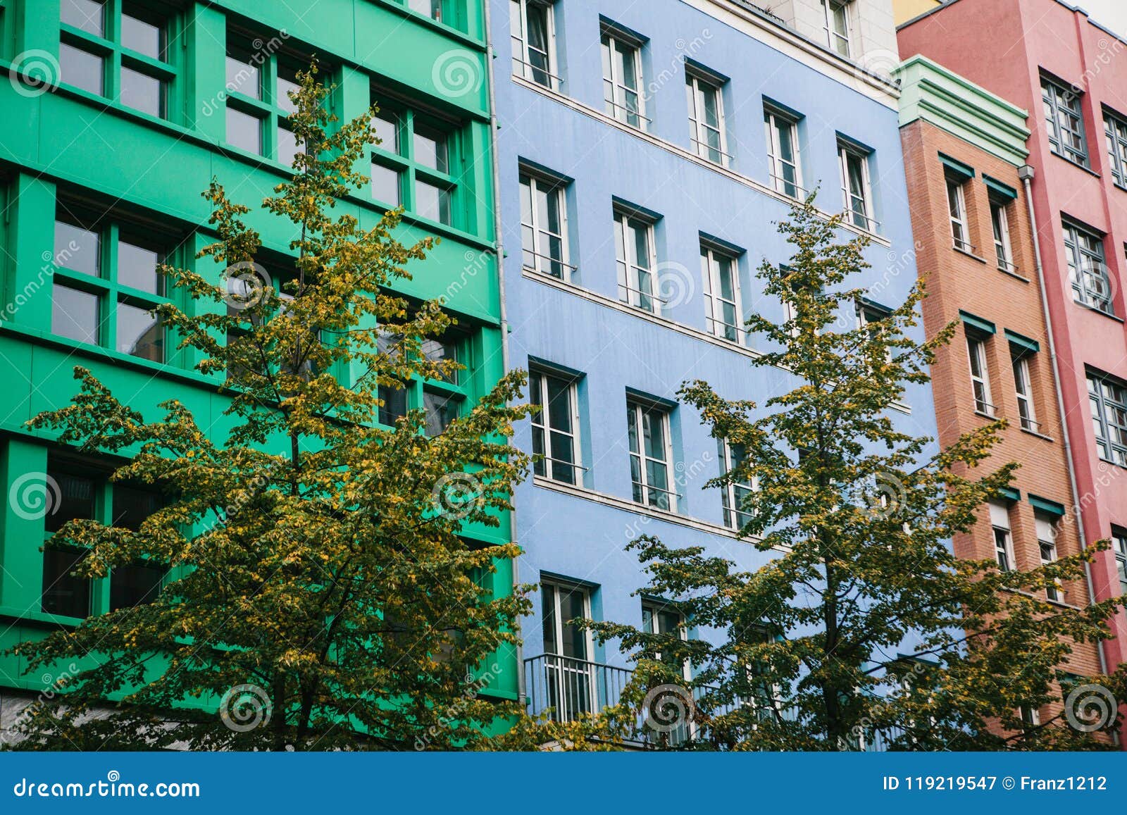 Berlin, October 1, 2017: Unusual Colored Modern Residential Building ...