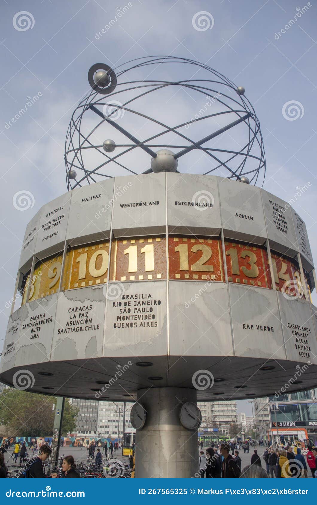 The World Clock on Alexanderplatz in the Mitte District of Berlin ...