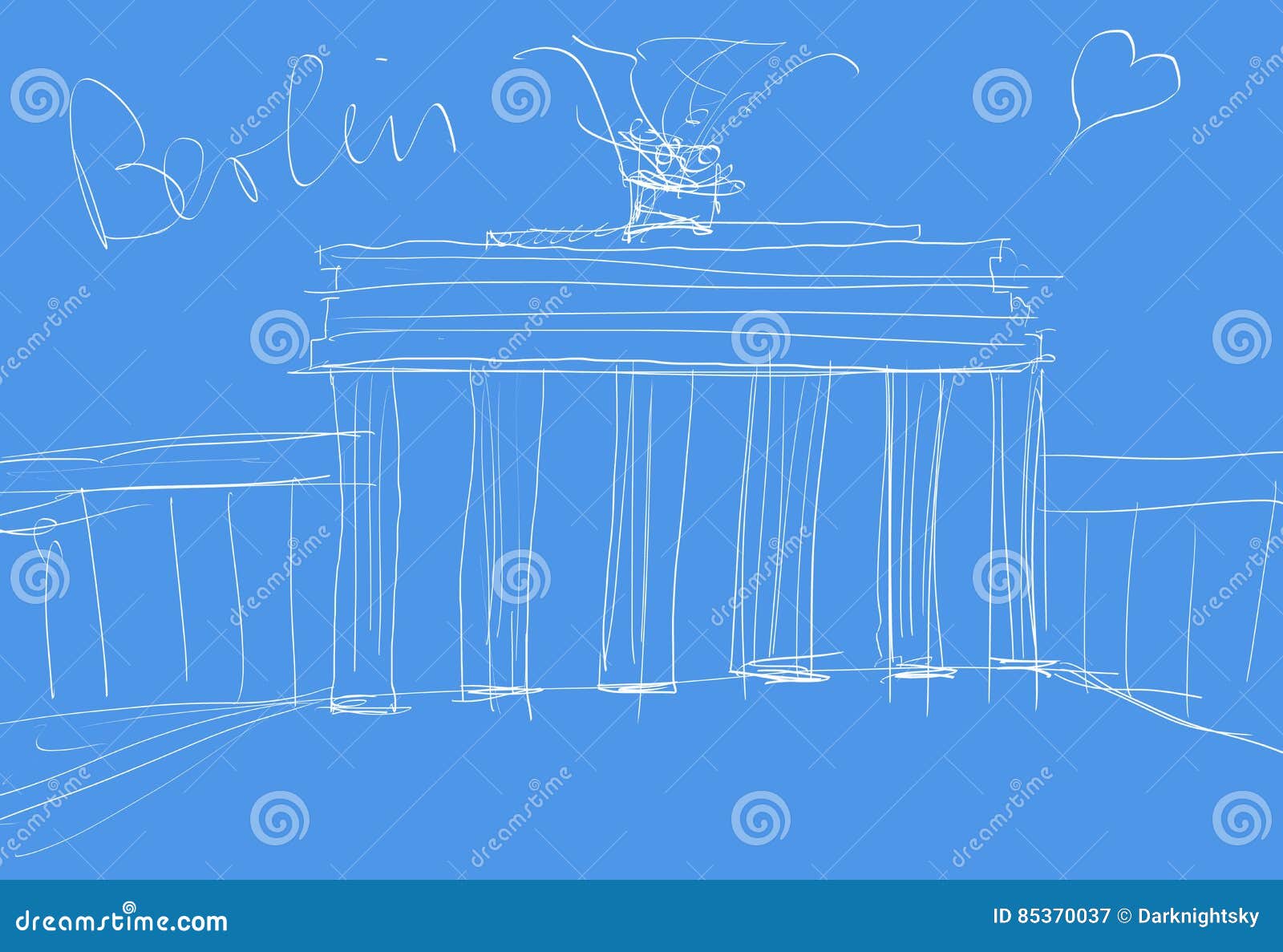 Berlin Sketch stock illustration. Illustration of berlin - 85370037