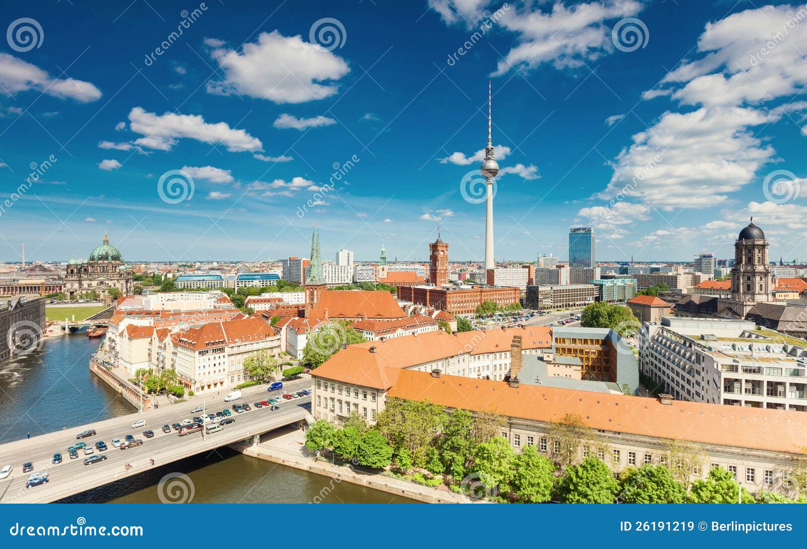 Berlin Skyline City, Capital of Germany Stock Image - Image of dusk ...