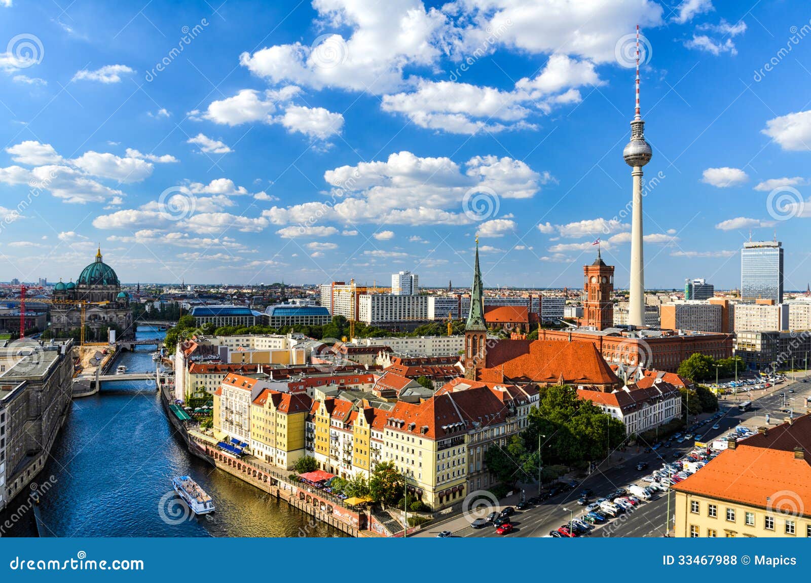 Berlin Skyline Panorama Royalty Free Stock Photos - Image: 33467988