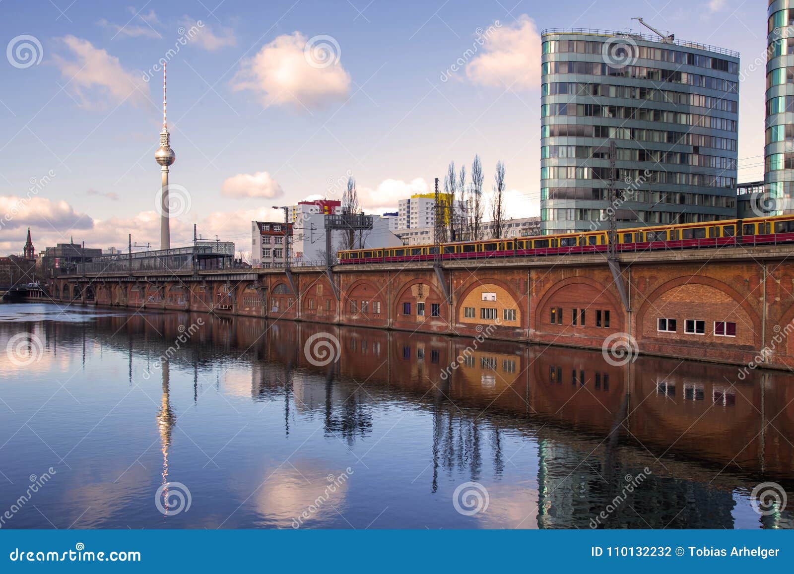 Berlin Spree River and Cityscape Stock Photo - Image of historic ...