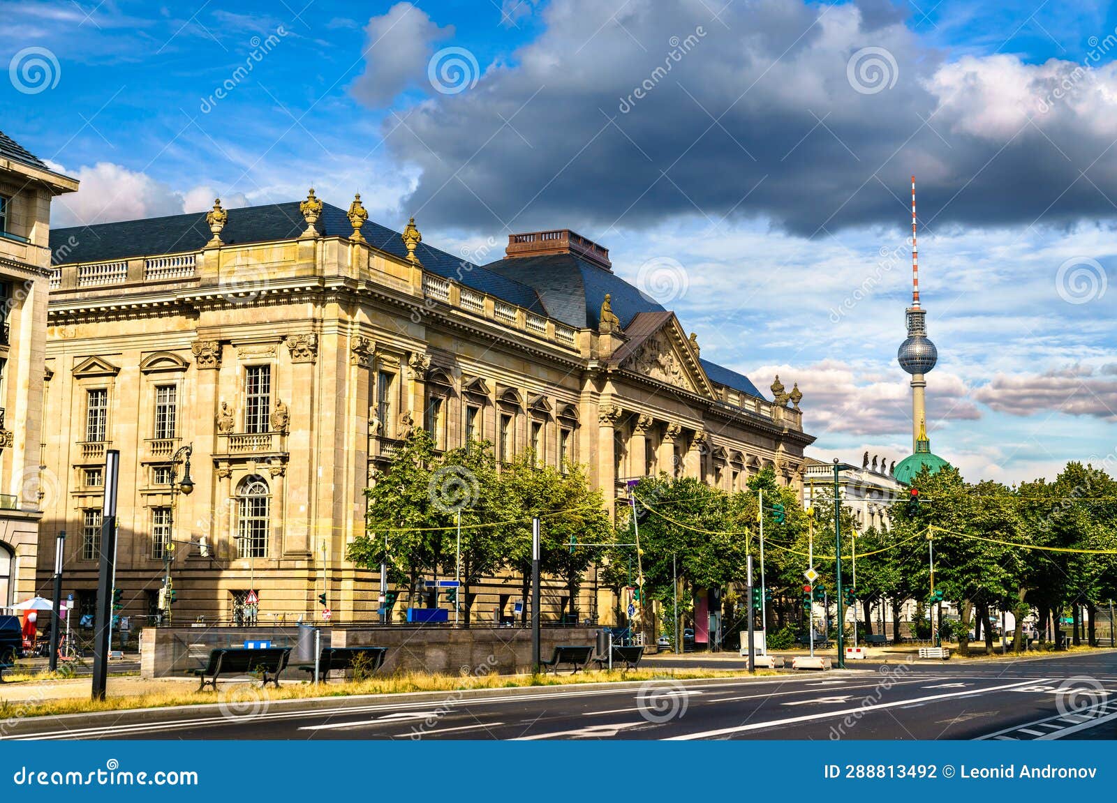 Berlin State Library on Unter Den Linden Boulevard in Berlin, Germany ...