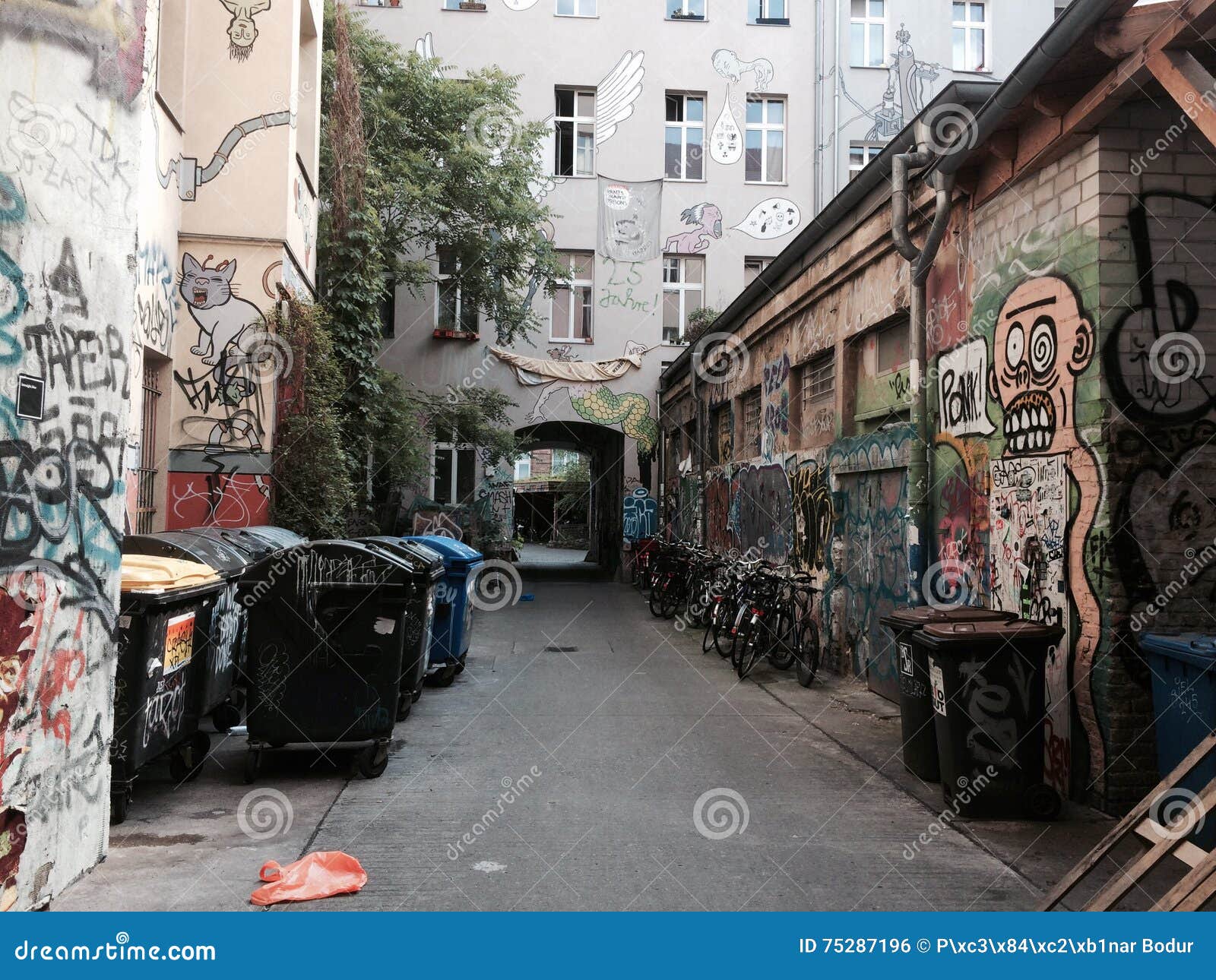 Berlin Street editorial photo. Image of street, graffitti - 75287196