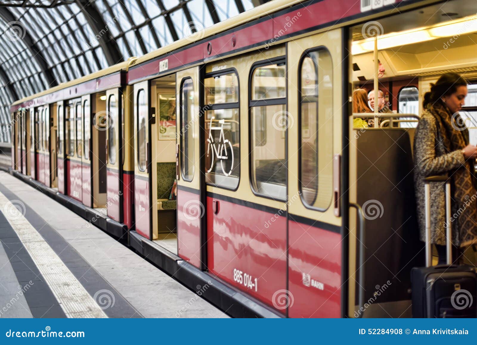 Berlin subway station editorial stock photo. Image of bahn - 52284908