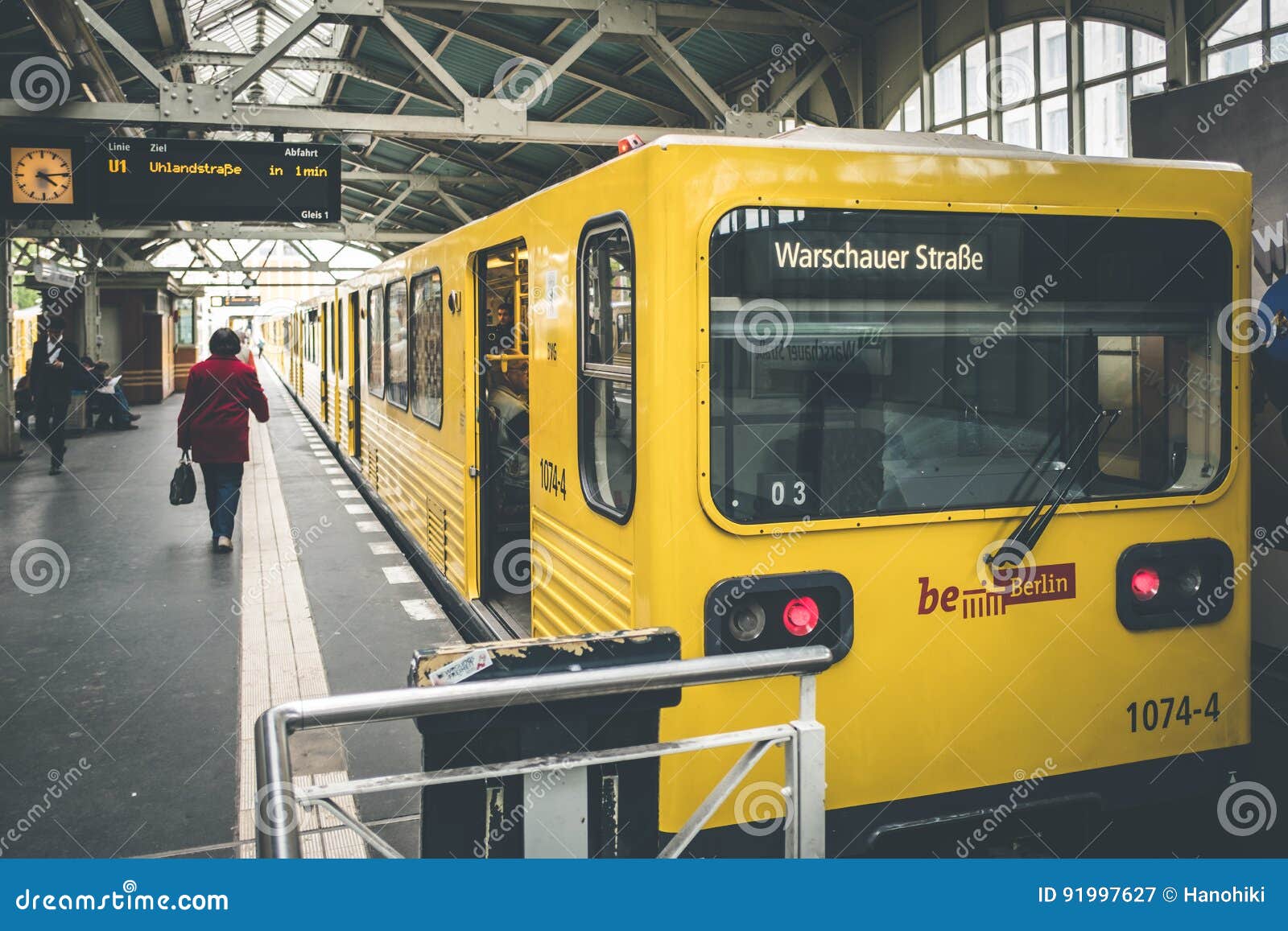 Berlin Subway Train at Train Station in Berlin Editorial Photography ...